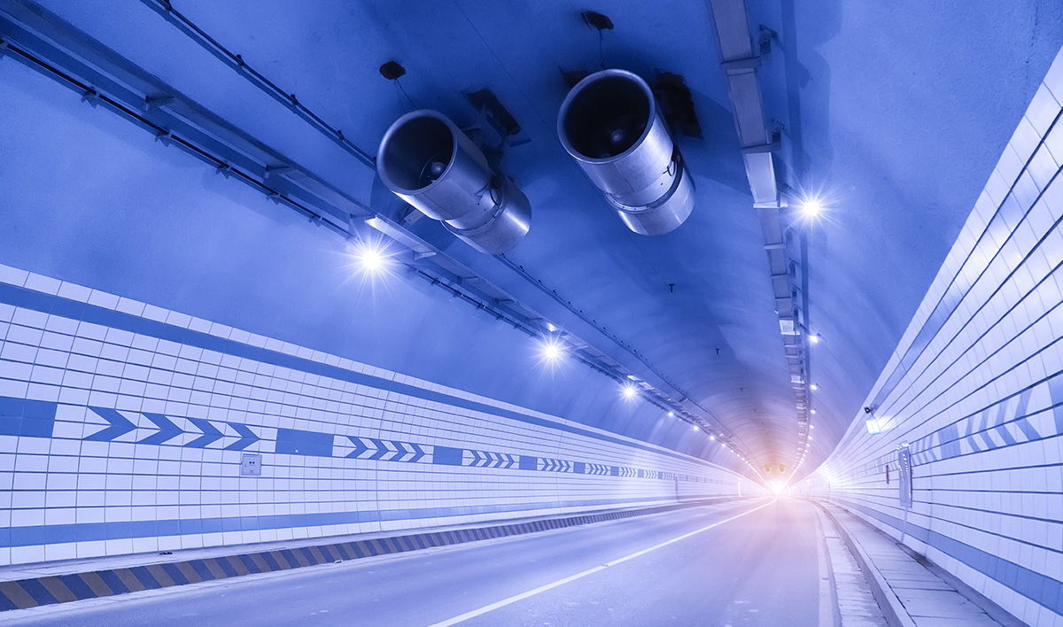Extraction Fans in Highway Tunnel - Agen